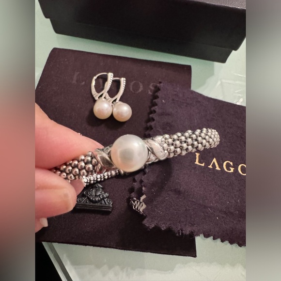 LAGOS | Jewelry | Lagos Luna Pearl Set Of Earrings And Bracelet | Poshmark